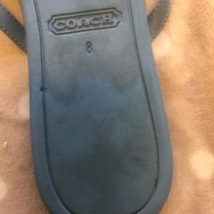 Coach | Shoes | Coach Blue Thong Sandals Size 8 | Poshmark